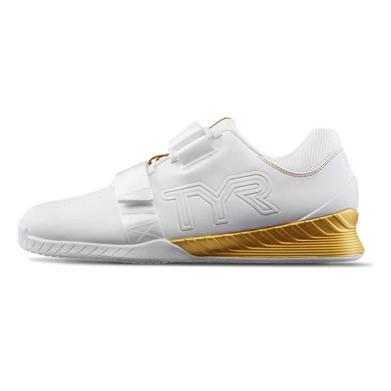 Weightlifting shoes Squat University TYR L-1 Lifter - white/gold ...